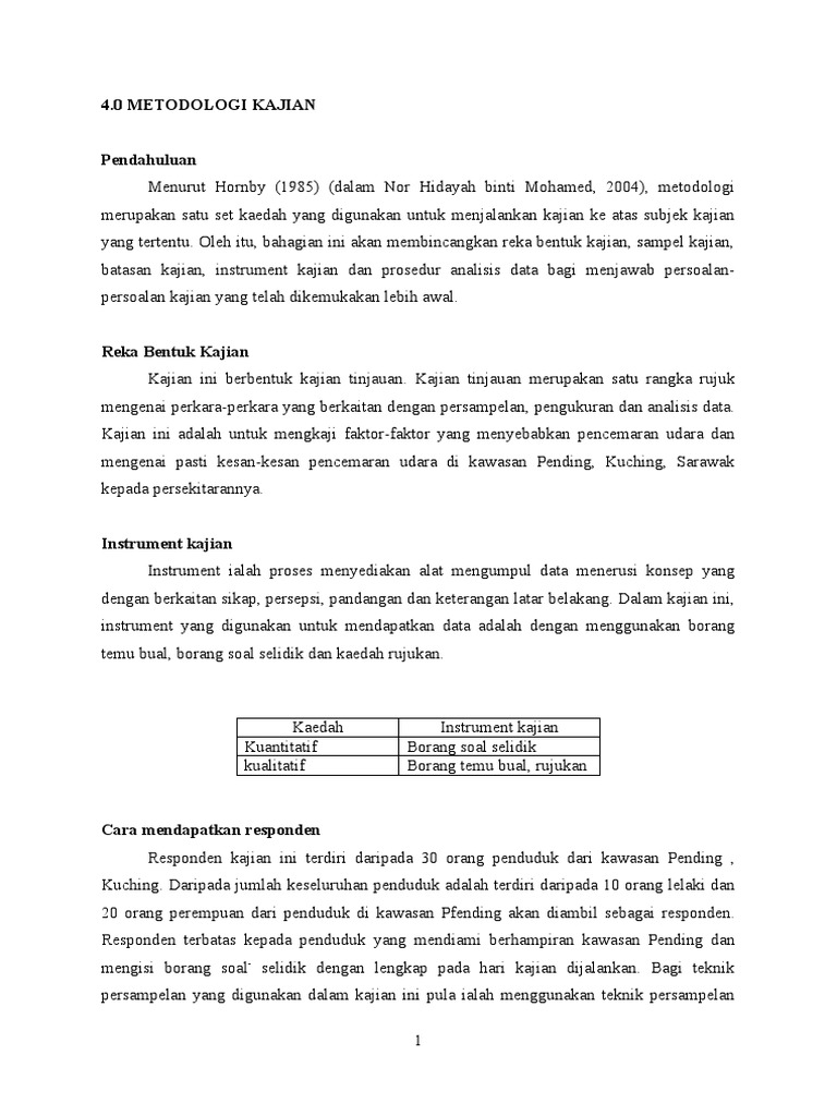 Contoh Metodologi | PDF