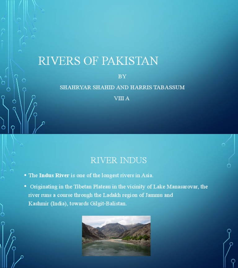 Rivers of Pakistan: BY Shahryar Shahid and Harris Tabassum Viii A | PDF