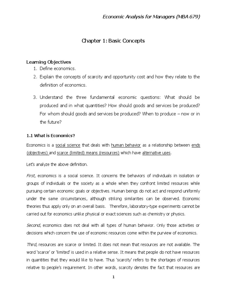 Key Economic Concepts Explained | PDF | Microeconomics | Economics