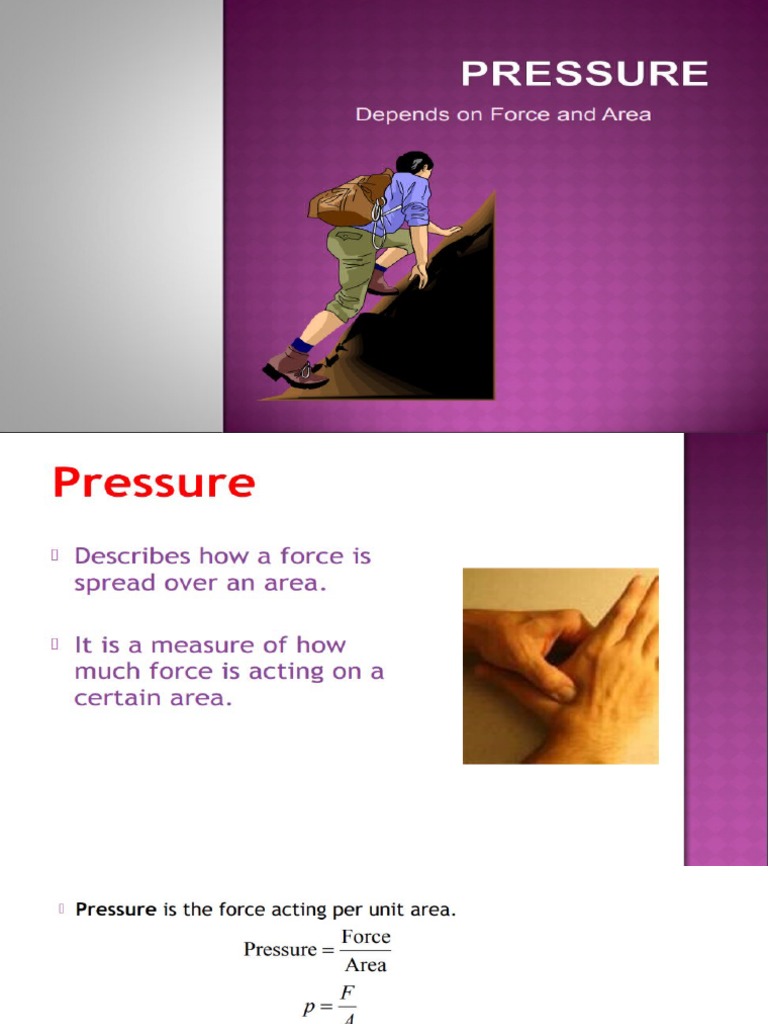 Pressure PPT Class 8 | PDF