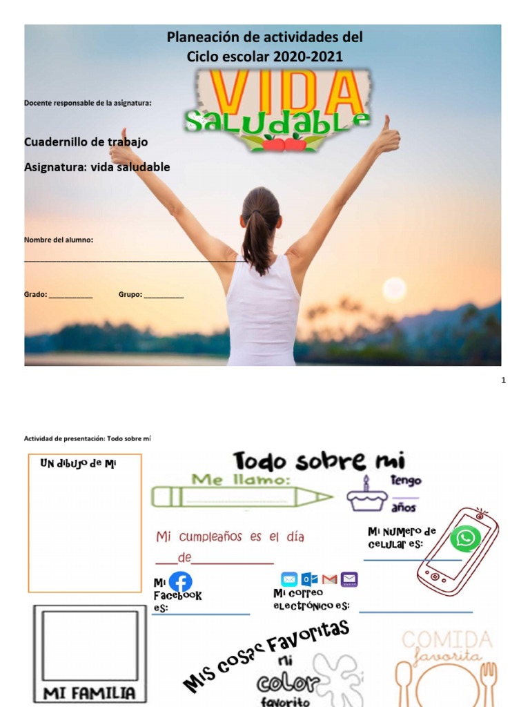 Plan Vida Saludable 2020-2021 - 2 Cuadernillo PDF | PDF | Vegetales ...