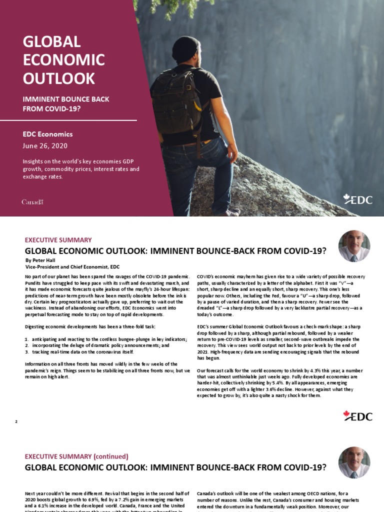 Global Economic Outlook: Imminent Bounce Back From Covid-19? | PDF ...