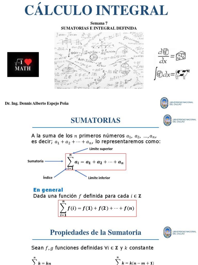 S7 - Sumatorias e Integral Definida PDF | PDF | Integral | Álgebra ...