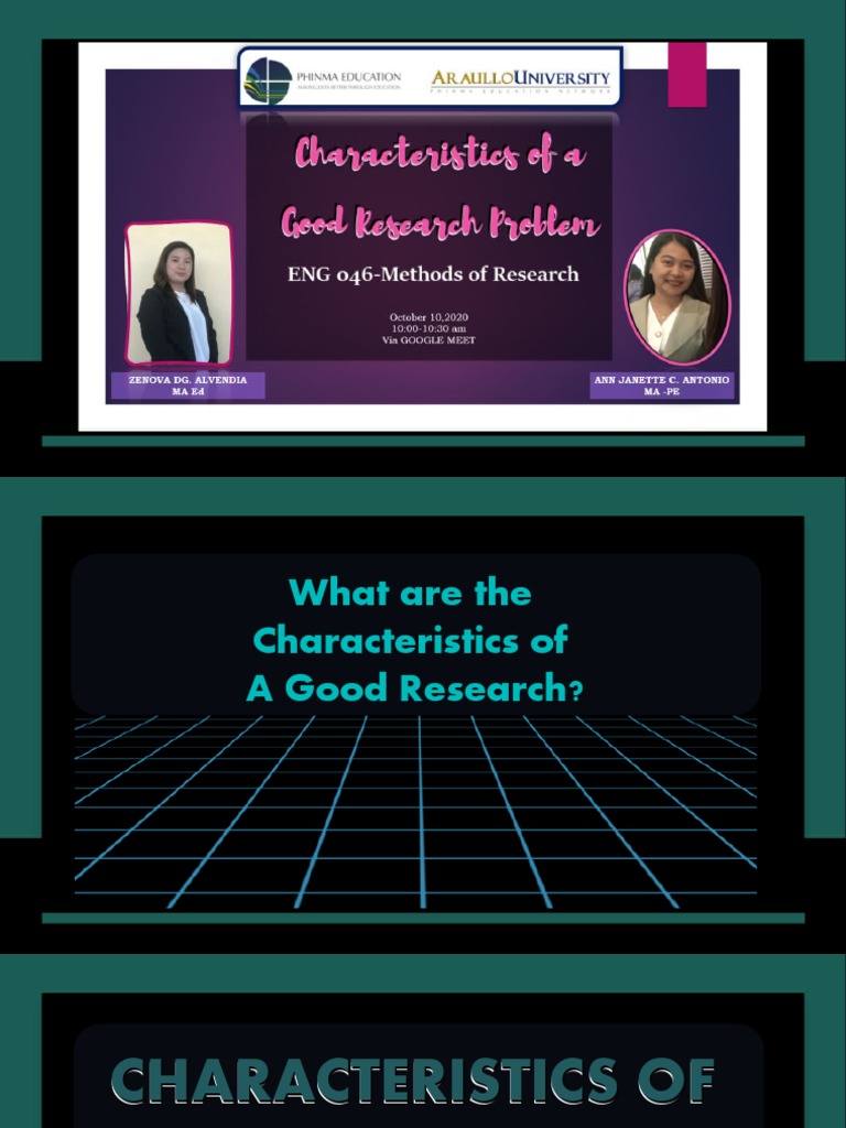 Characteristics of A Good Research | PDF | Empiricism | Inquiry