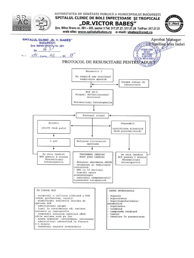 Protocol Resuscitare Adult | PDF