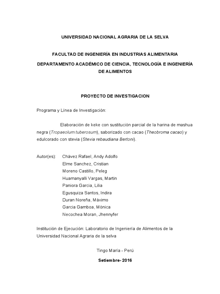 Queque de Mashua | PDF | Trigo | Postres