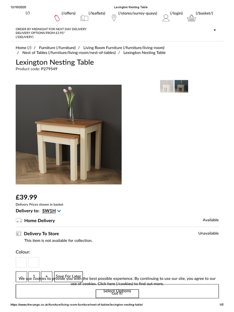Lexington Nes NG Table: Product Code | PDF