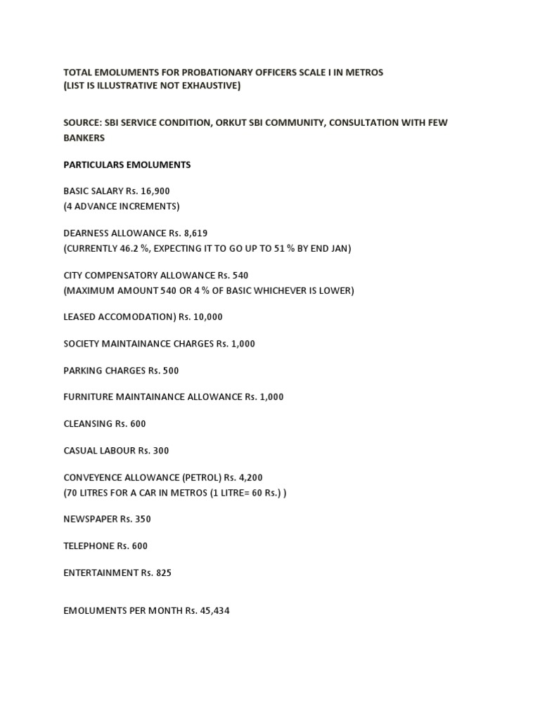 SBI Pay Structure | PDF