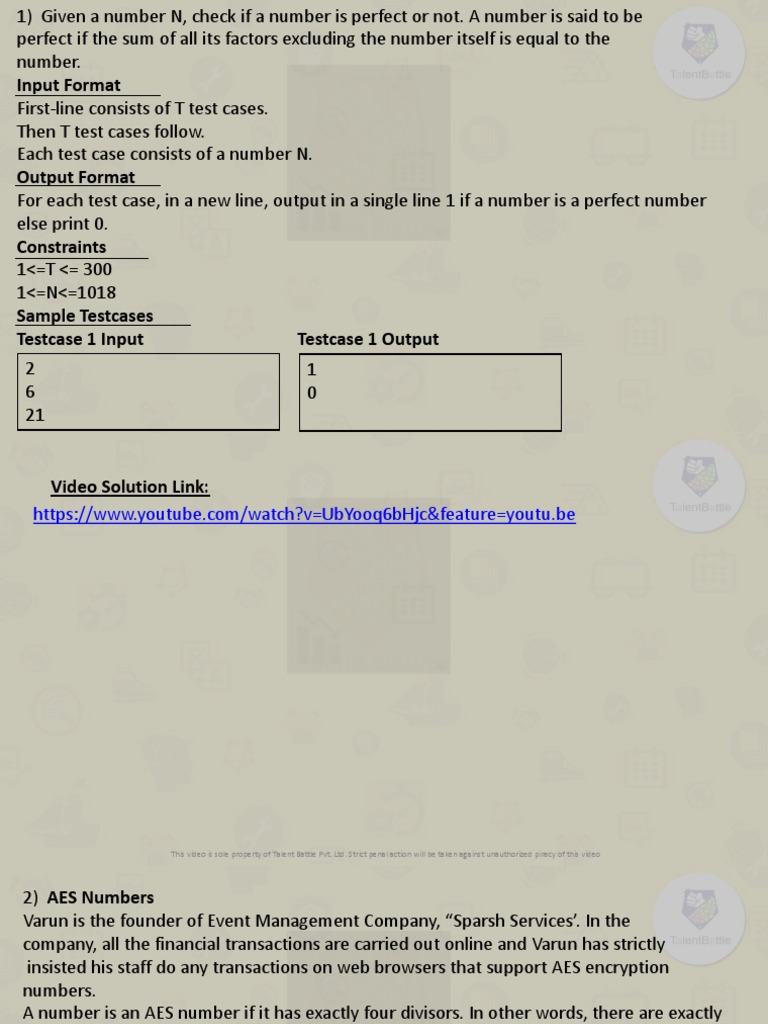 InfyTQ Coding Questions Set 1 PDF | PDF | Matrix (Mathematics) | Numbers