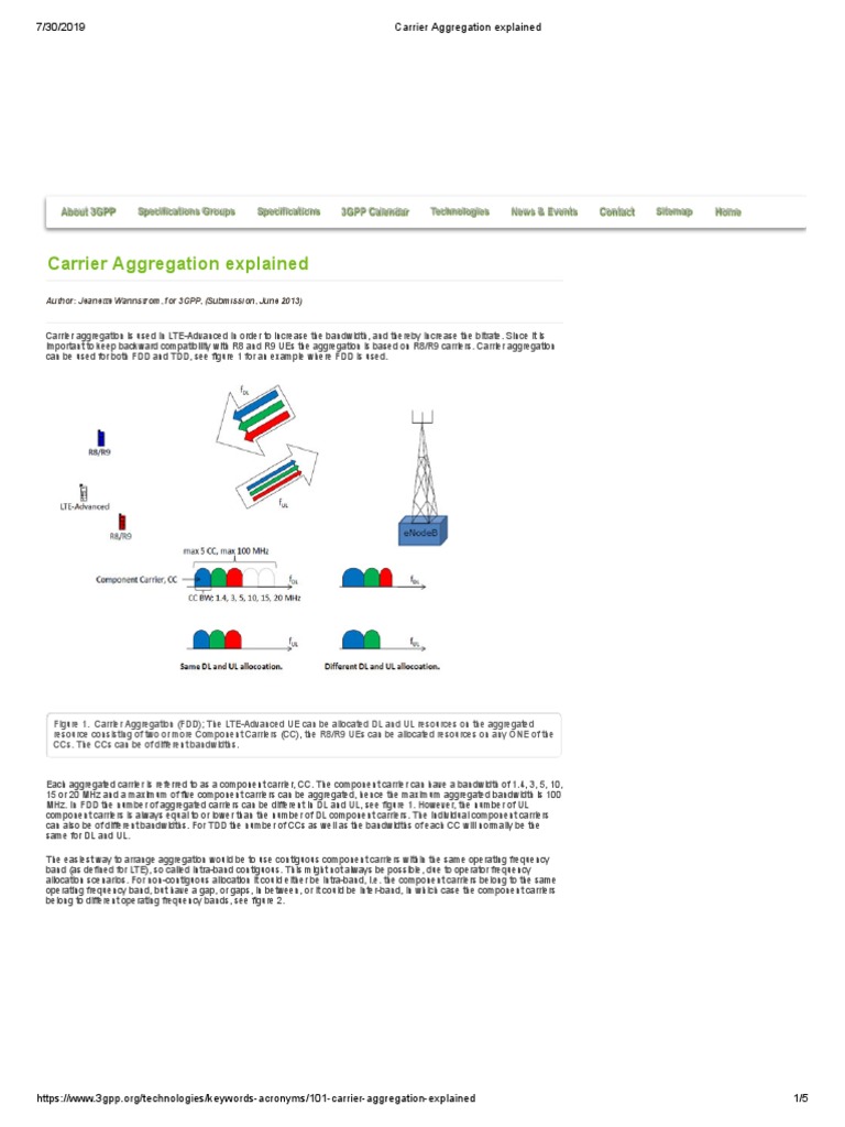 Carrier Aggregation Explained | PDF | Lte Advanced | Computer Networking