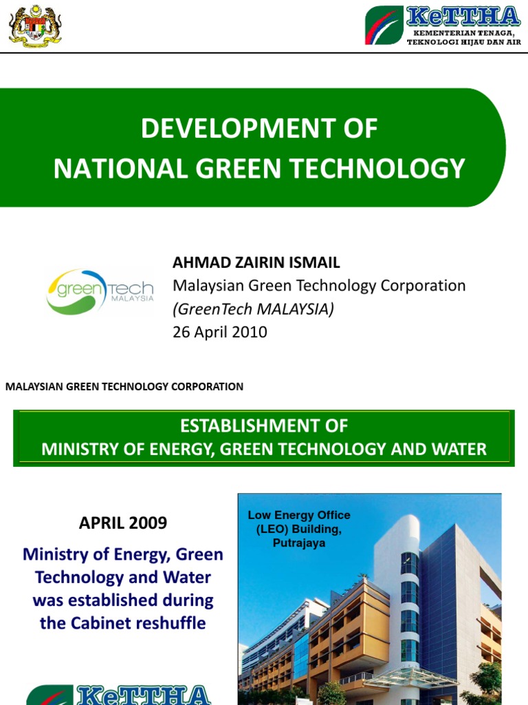 Green Tech. KeTTHA | PDF | Environmental Technology | Malaysia