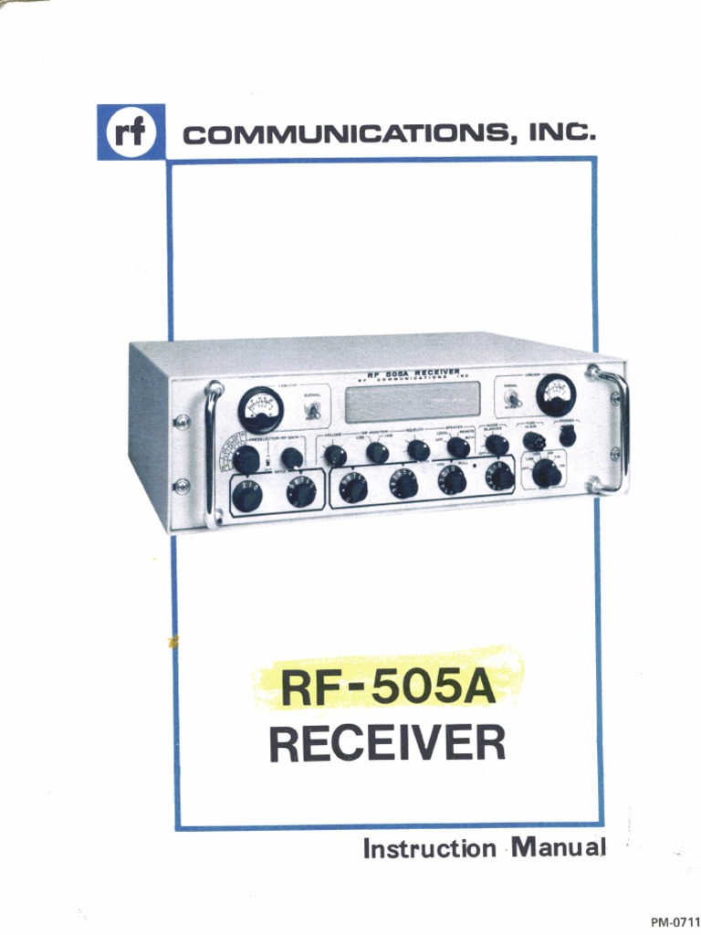 RF 505a | PDF | Power Supply | High Frequency