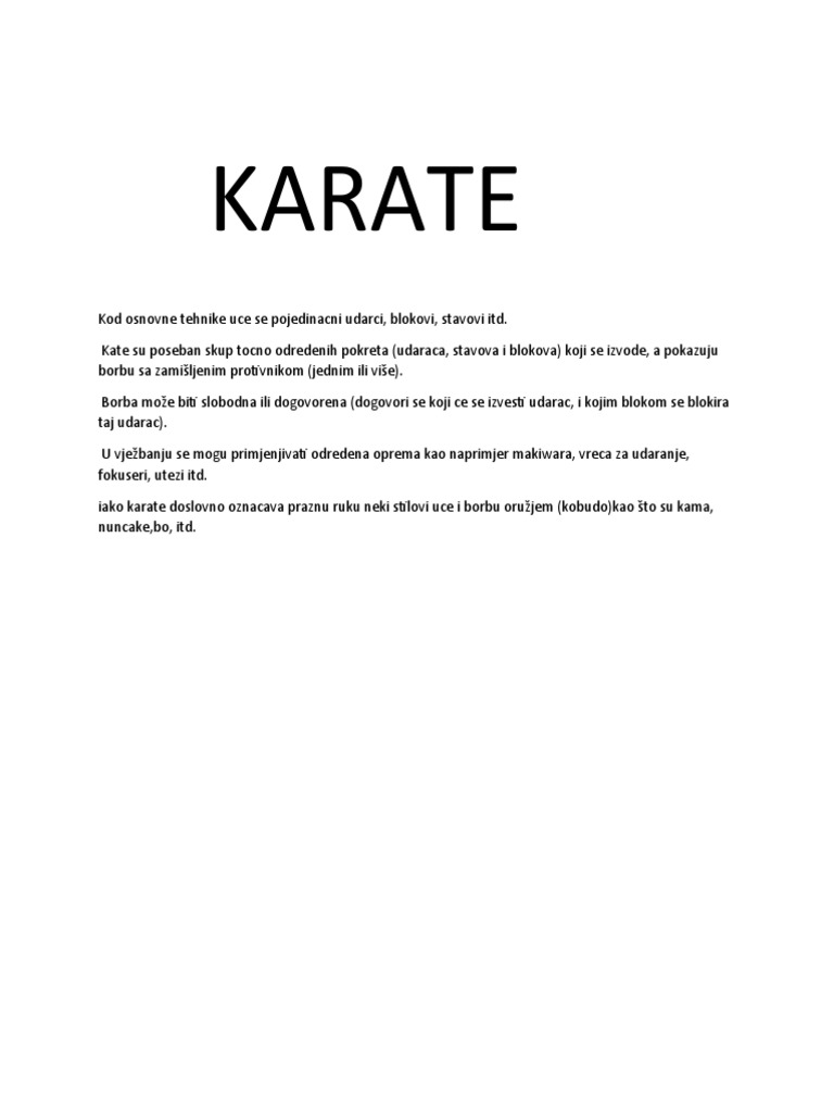 Karate 1 | PDF