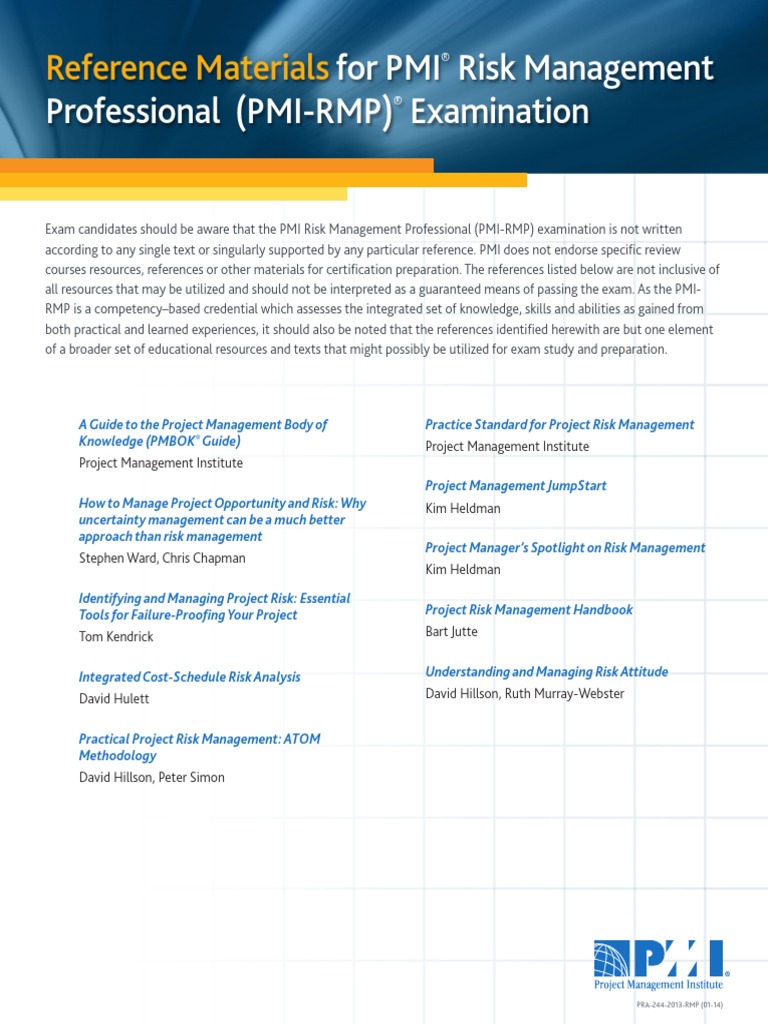 Risk Management Reference Materials