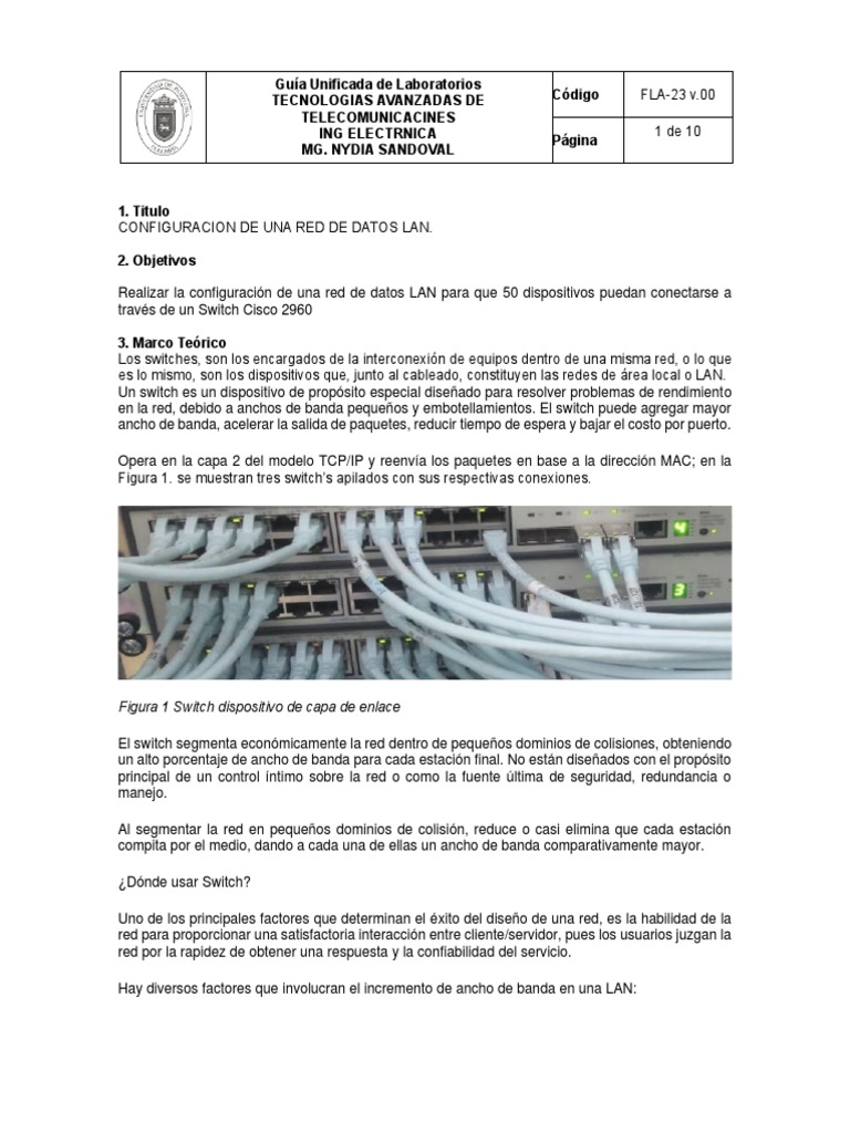 Practica Redes LAN | PDF | Conmutador de red | Red de computadoras