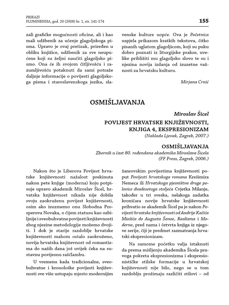 OSMISLJAVANJA Miroslav Sicel POVIJEST HRVATSKE KNJ | PDF
