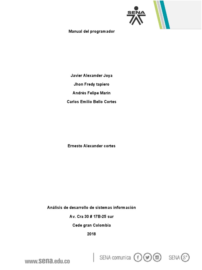 Manual Del Programador | PDF | Php | Bases de datos