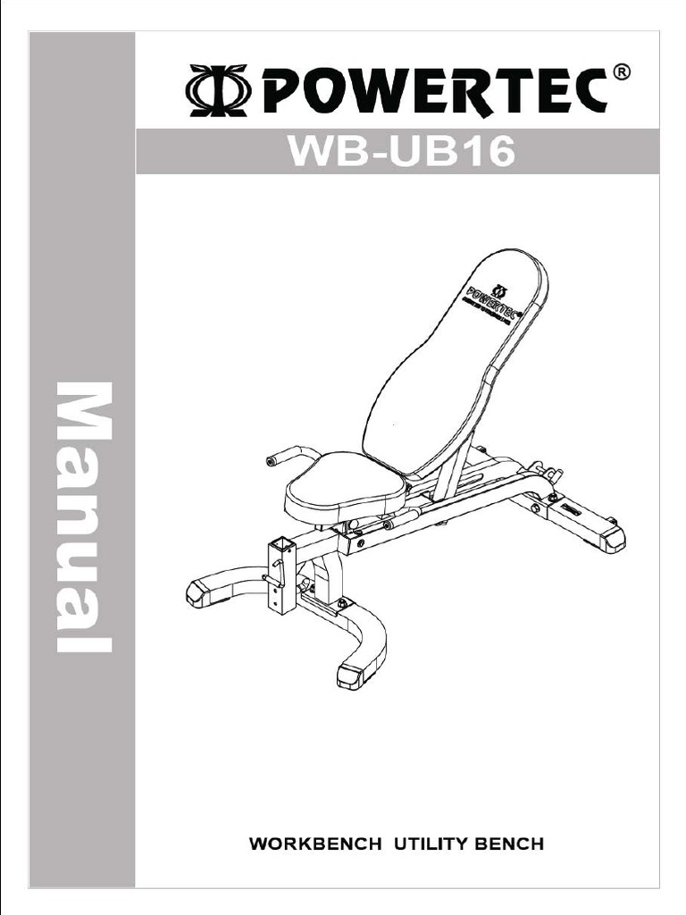 WB UB16 Powertec Utility Bench Assembly Manual | PDF | Shoe | Safety