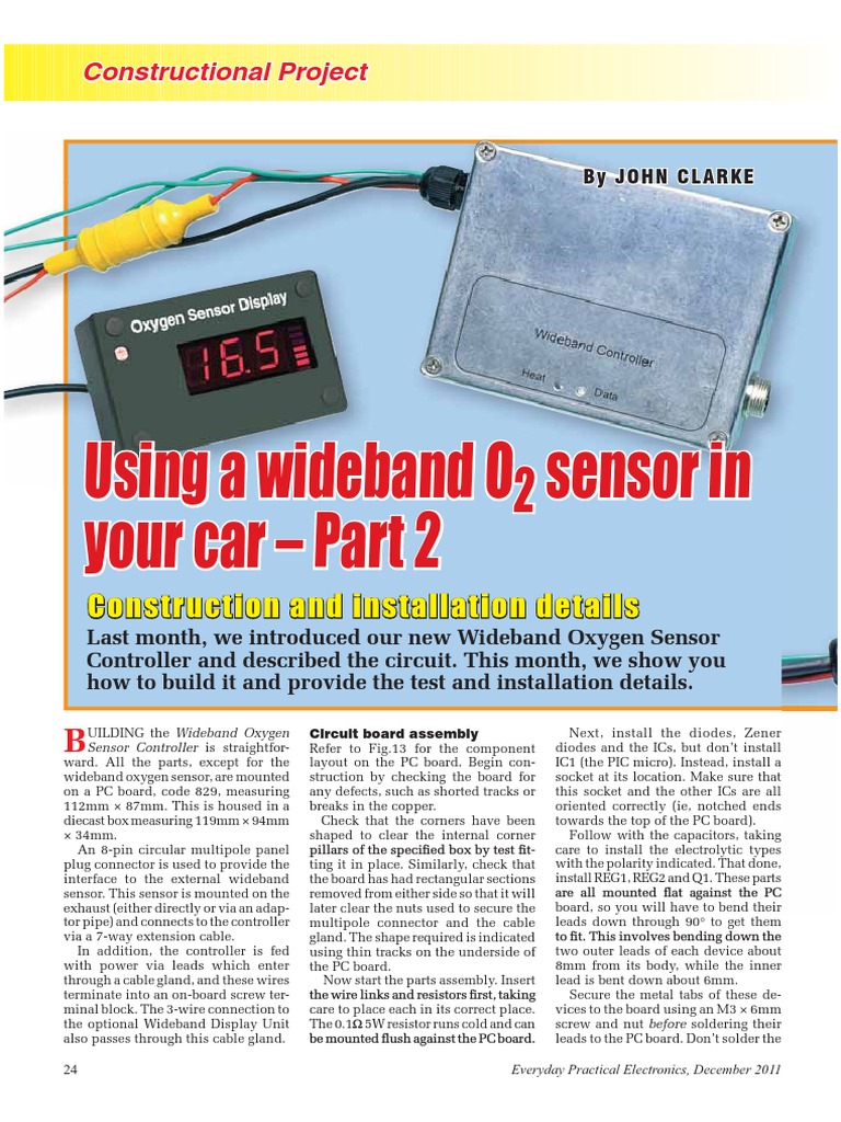 Wideband O2 Sensor - Part2 | PDF | Electrical Connector | Printed ...