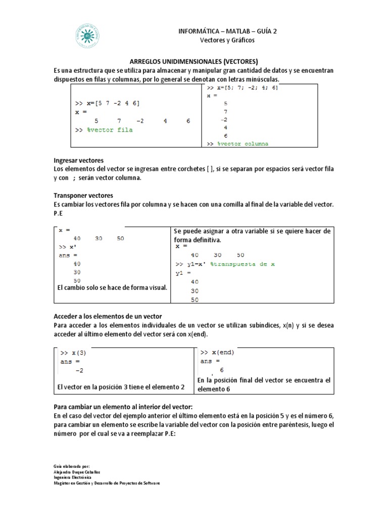 Arreglos Unidimensionales (Vectores) | PDF | Espacio vectorial ...