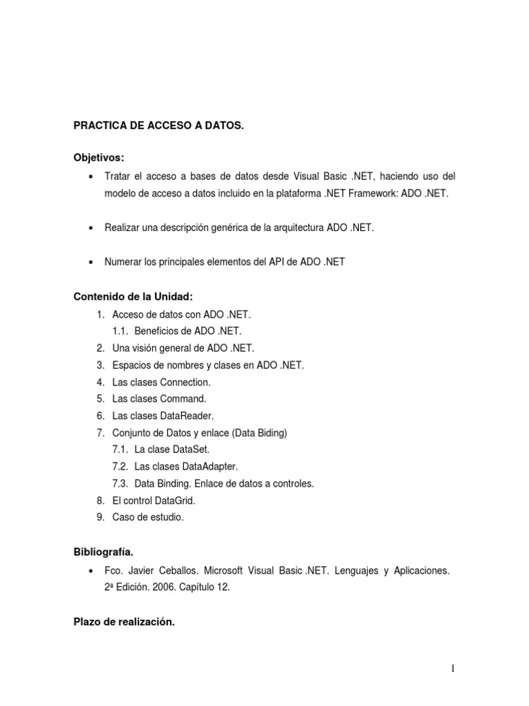 Practica Visual Basic Mysql | PDF | Active X Data Objects | .NET Framework