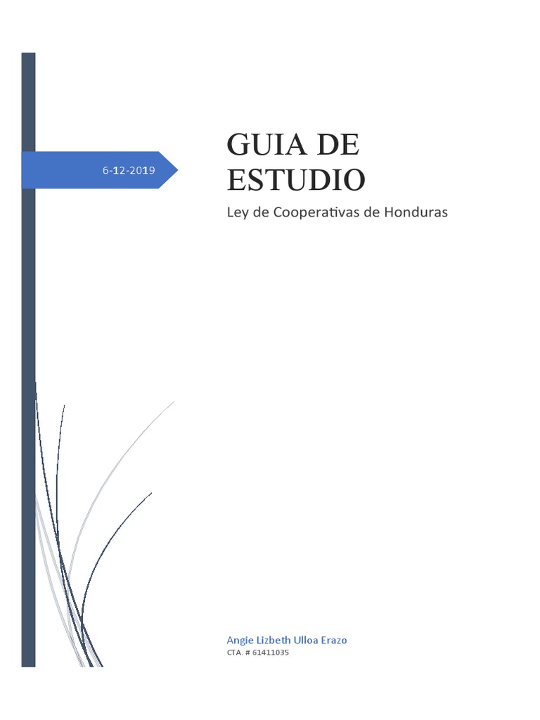 Guia Ley de Cooperativa - Angie Ulloa - Legislacion | PDF | Cooperativa ...