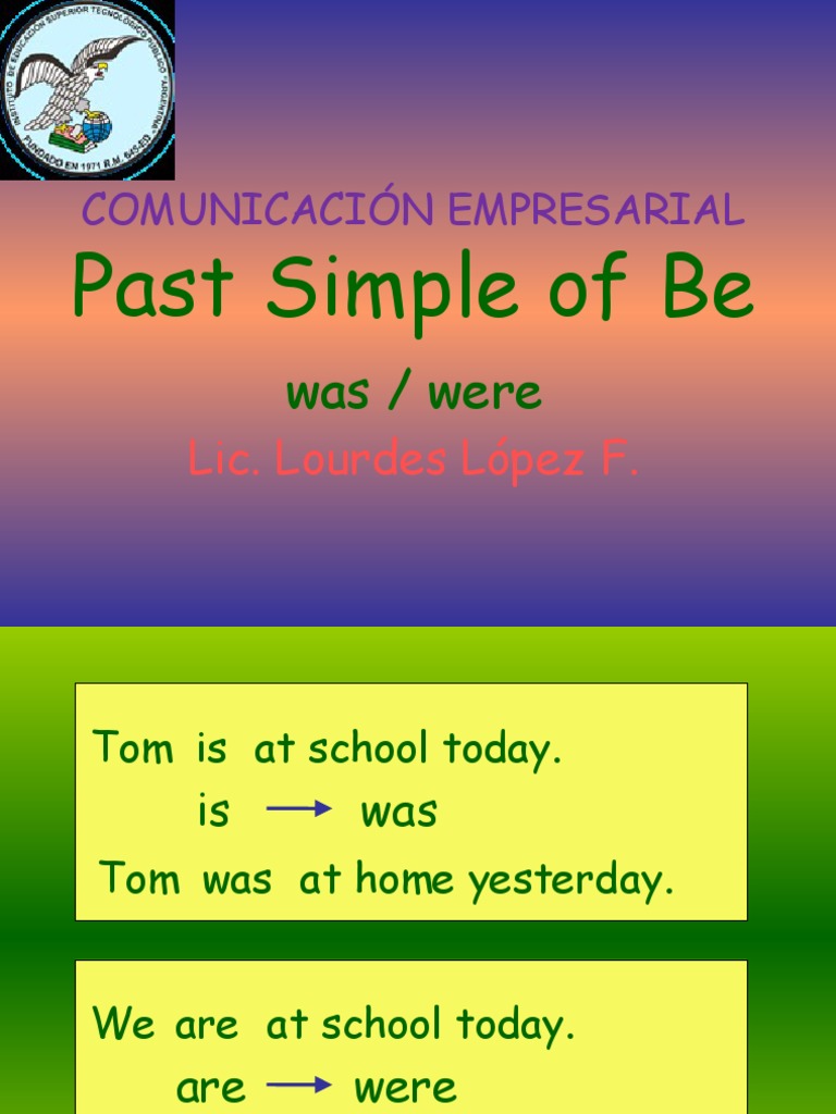 Simple Past of Be-Was Were | PDF