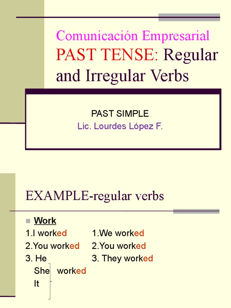 Past Tense: Regular and Irregular Verbs | PDF