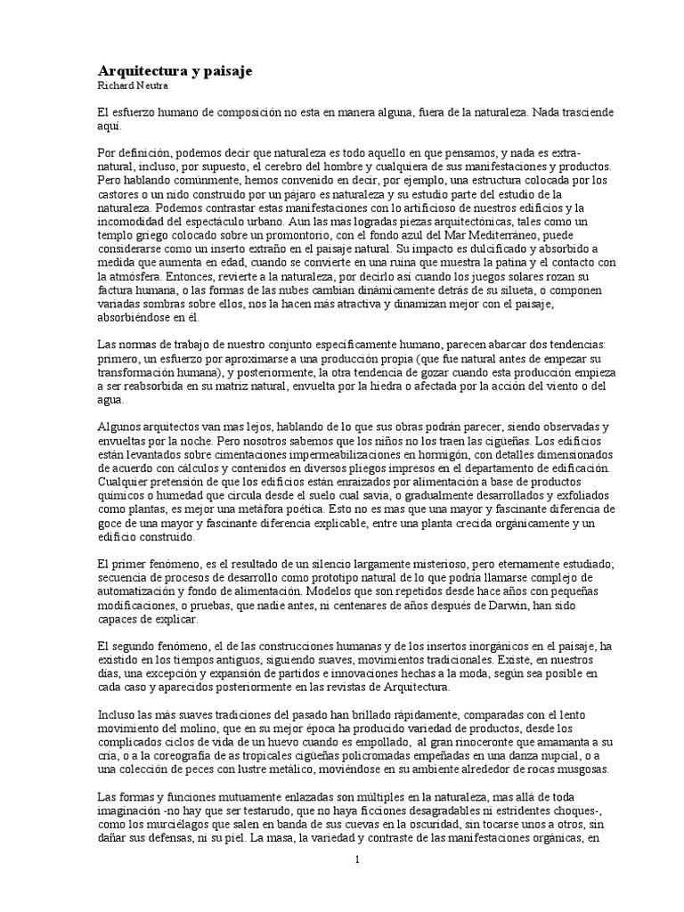 Arquitectura en Armonía con la Naturaleza | PDF | Paisaje | Naturaleza