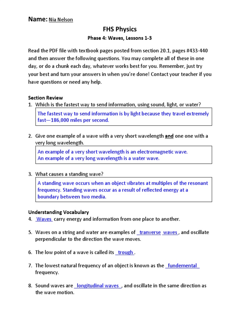 Waves in Physics: Key Concepts and Problems | PDF | Waves | Wavelength