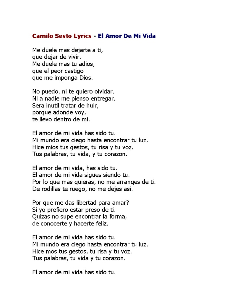 El Amor de Mi Vida | PDF