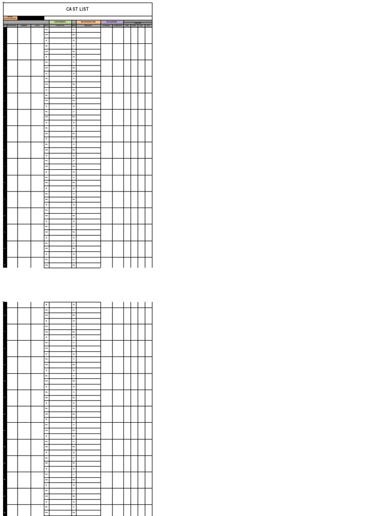 Formato Cast List | PDF