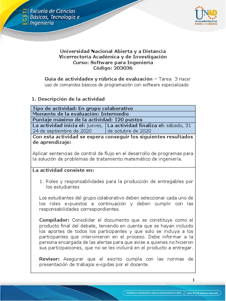 Guia de Actividades y Rúbrica de Evaluación - Tarea 3 - Hacer Uso de Comandos Básicos de ...