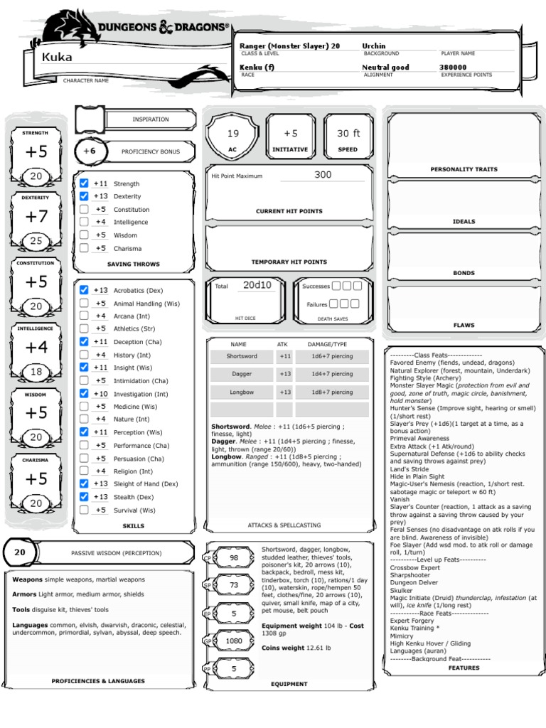 Ranger Monster Slayer 20 - Kenku | PDF | Role Playing Games | Weaponry