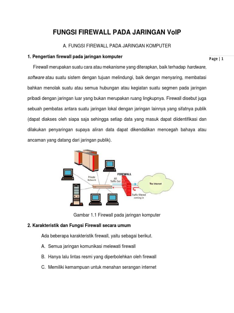 Modul TLJ 12 FUNGSI FIREWALL PADA JARINGAN VoIP PDF | PDF