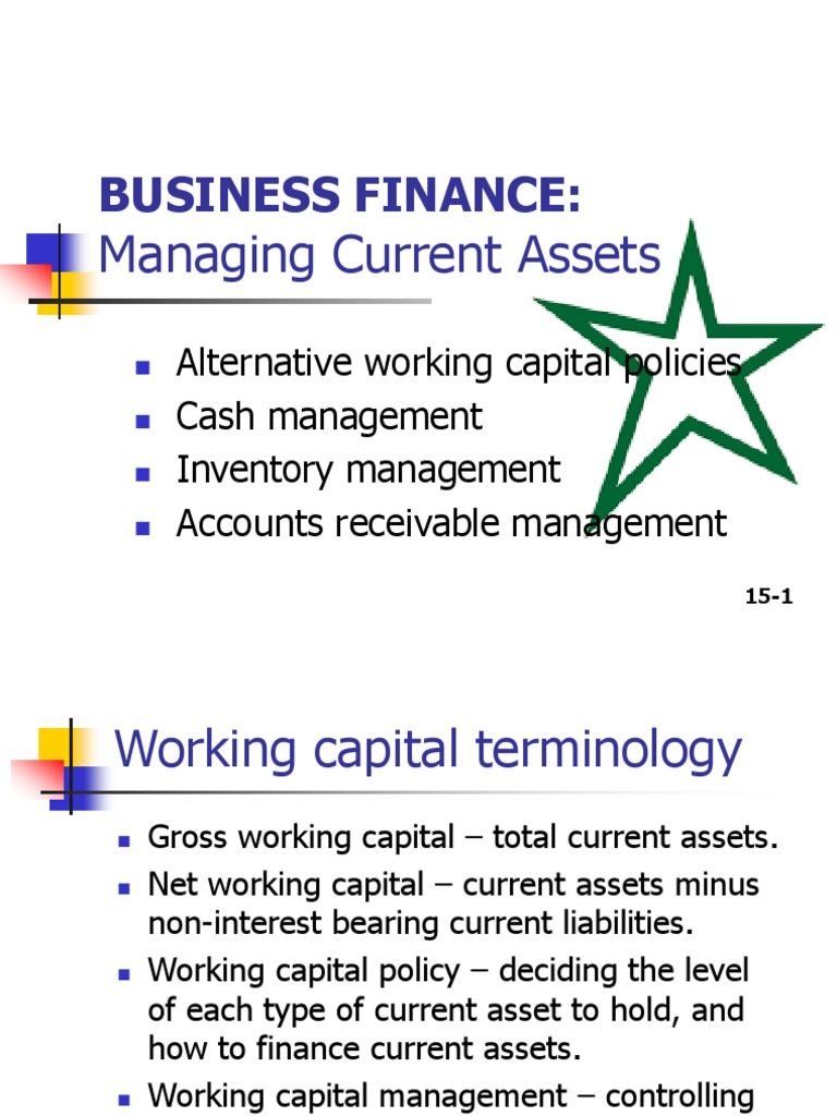 FINBUSI Managing Current Assets | PDF | Working Capital | Float (Money Supply)