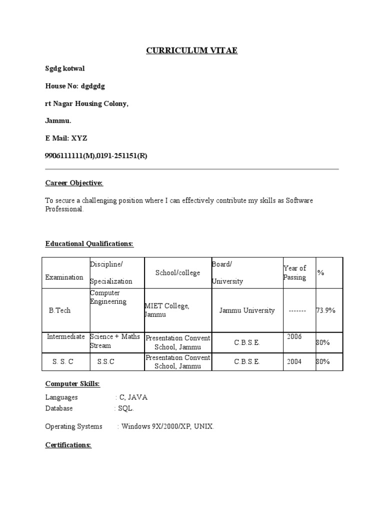 CV Sample | PDF | Peer To Peer | Databases