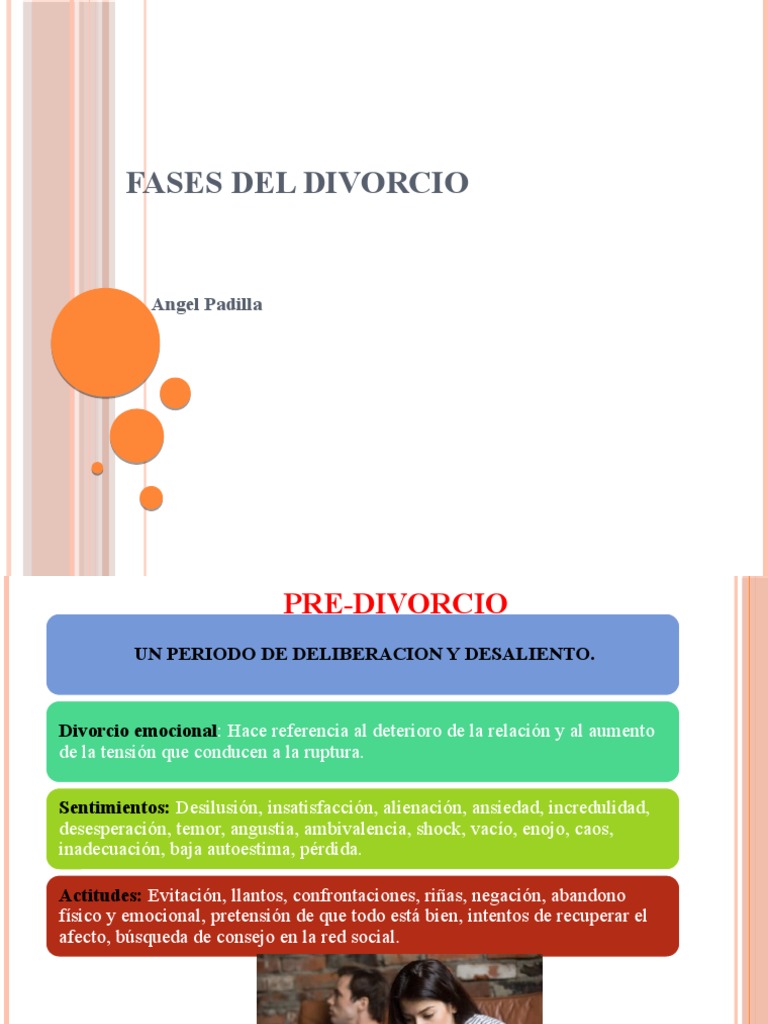 Fases del Divorcio y Emociones | PDF | Divorcio | Ira