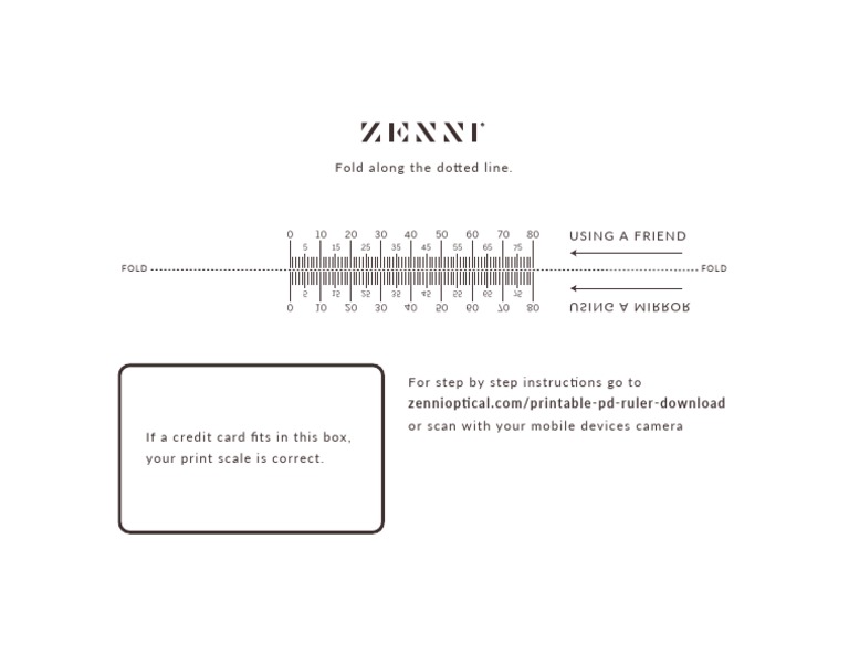 Zenni Printable PD Ruler Guide | PDF