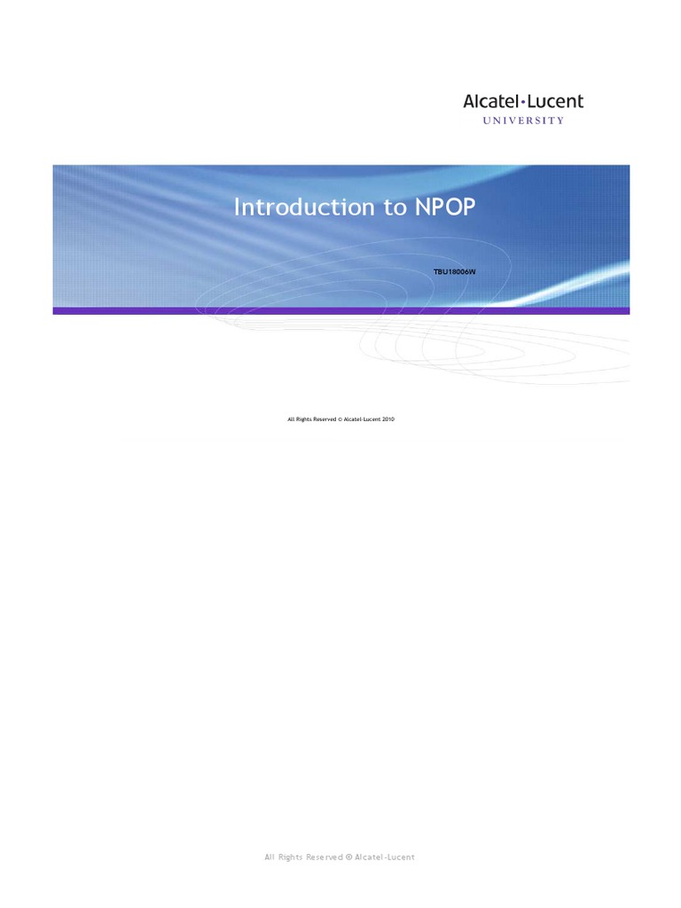 Introduction To Npop | PDF | Quality Of Service | Computer Network
