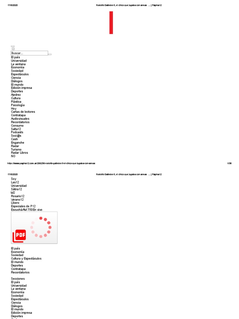 1 - Rodolfo Galimberti, El Chico Que Jugaba Con Armas ... - Página12 ...