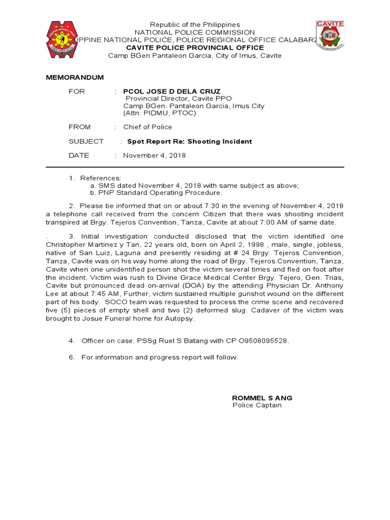 Cavite Police Provincial Office | PDF