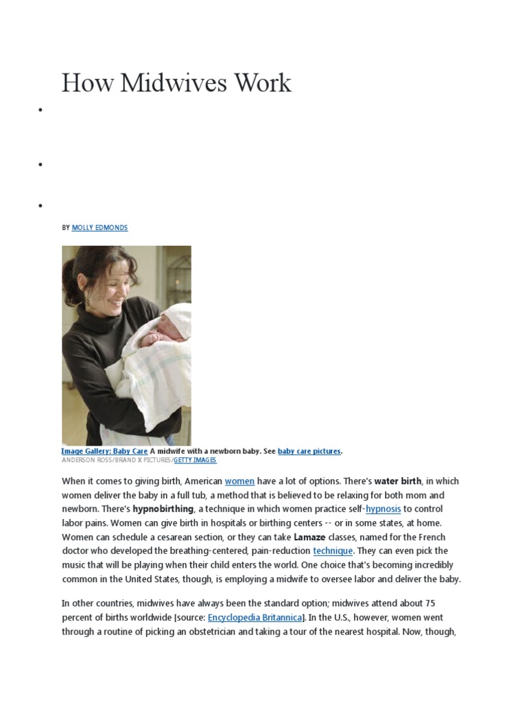 How Midwives Work | PDF | Midwife | Midwifery