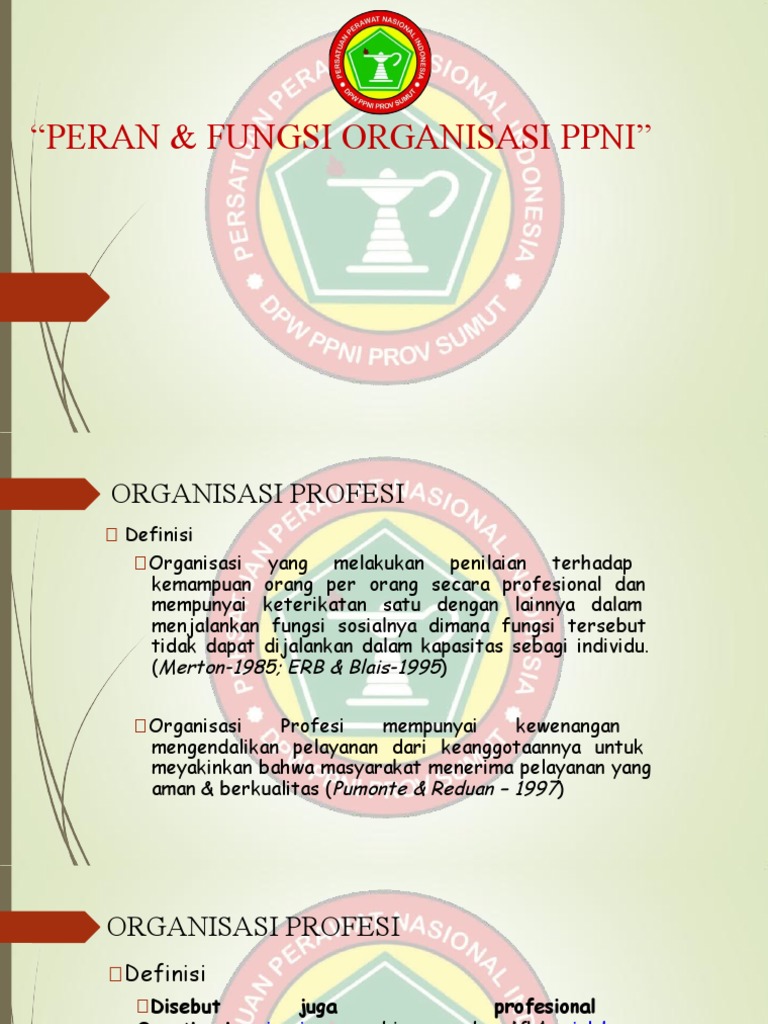 Peran & Fungsi Organisasi Ppni Ii | PDF