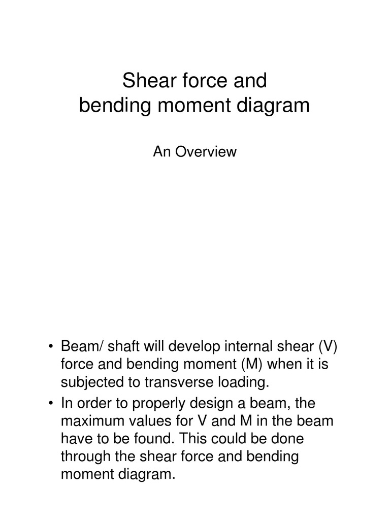 Shear Force and Bending Moment Diagram | PDF | Bending | Beam (Structure)