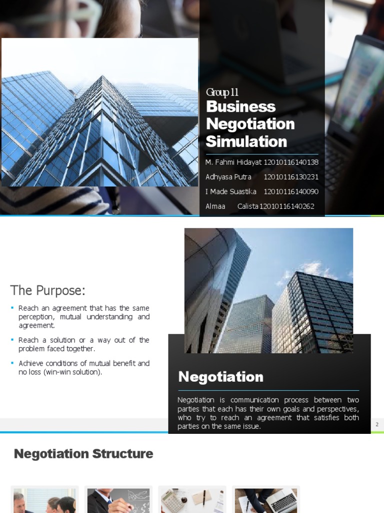 Group 11 Business Negotiation Simulation | PDF | Negotiation | Bargaining