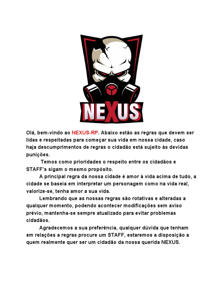 Regras Nexus RP | PDF | Invasão | Amor
