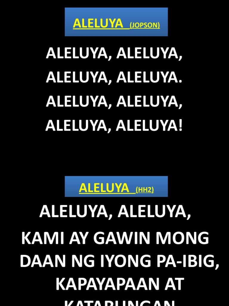 ALELUYA | PDF