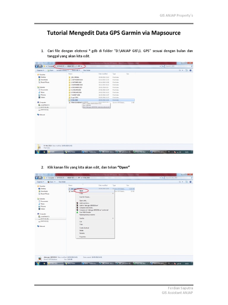 Tutorial Mengedit Data GPS Garmin Via Mapsource Ke Dalam Format DXF | PDF