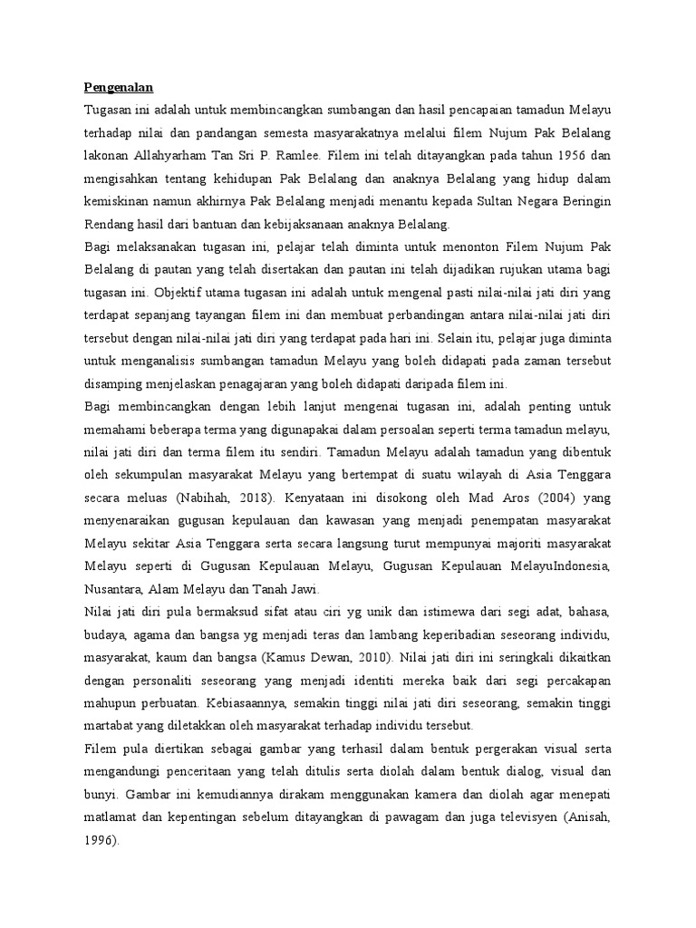 Titas: Analisa Filem Nujum Pak Belalang | PDF | Seni